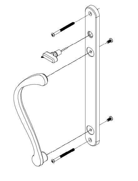 Marvin Elevate Sliding French Door Cambridge Primary Handle Set, Inter ...