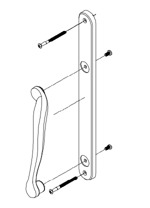Marvin Elevate Sliding French Door Cambridge Secondary Handle Set, Int ...